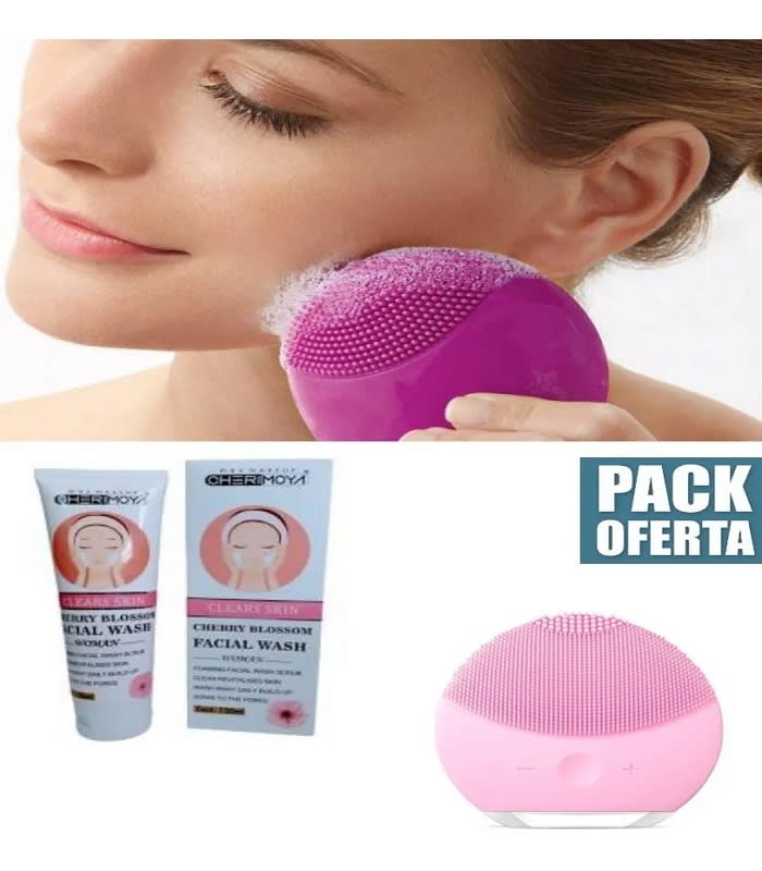 Pack Limpiadora Facial Eléctrica Estilo Lina Mini+ Crema Gel – MundoFit
